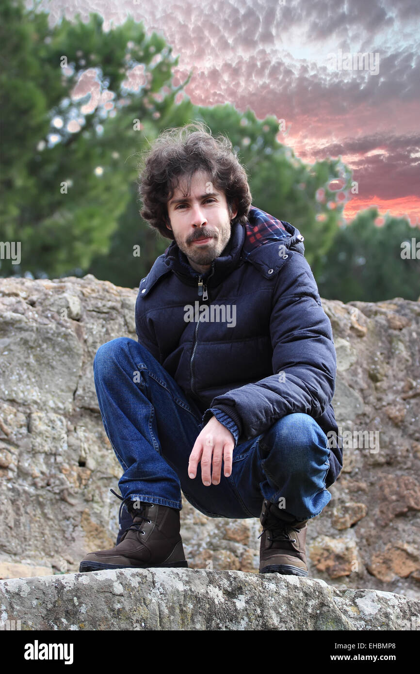 Crouch down hi-res stock photography and images - Alamy