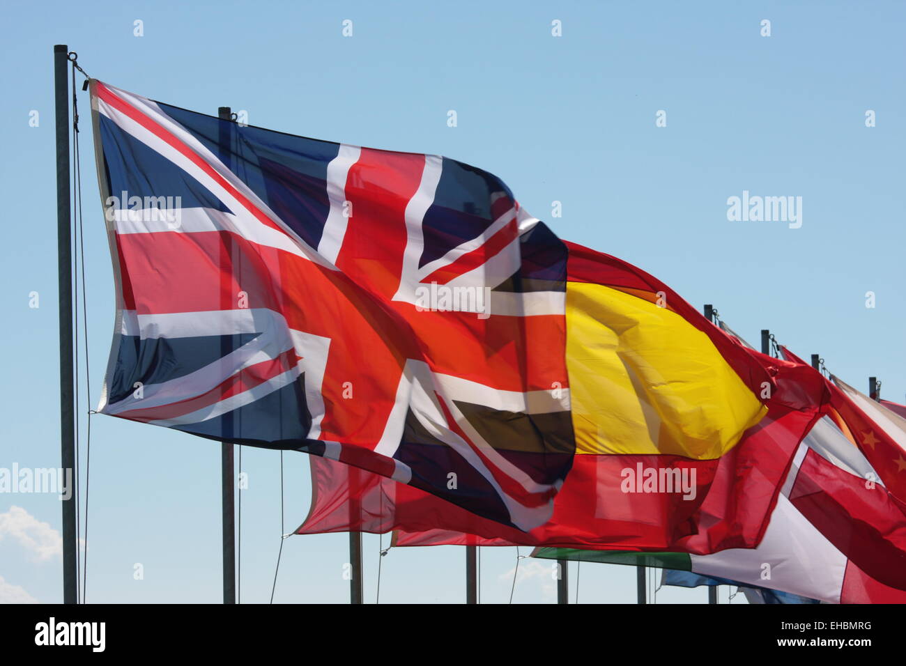 Flags in wind hi-res stock photography and images - Alamy