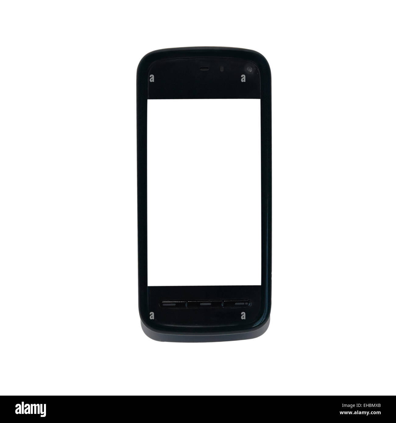 Mobile smart phone with empty screen isolated on white Stock Photo - Alamy