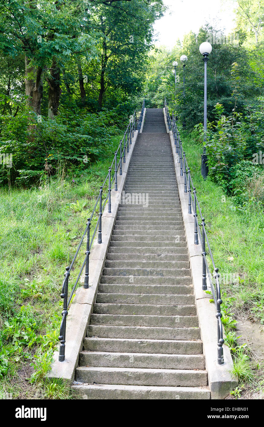 Many stairs goes right up to heave Stock Photo - Alamy