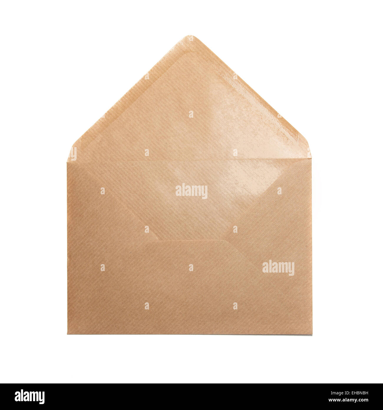 Open paper envelope isolated on white background Stock Photo - Alamy
