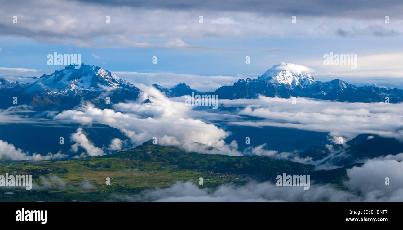 Snow, capped, Andes Mountains, Cusco district, Peru Stock Photo - Alamy