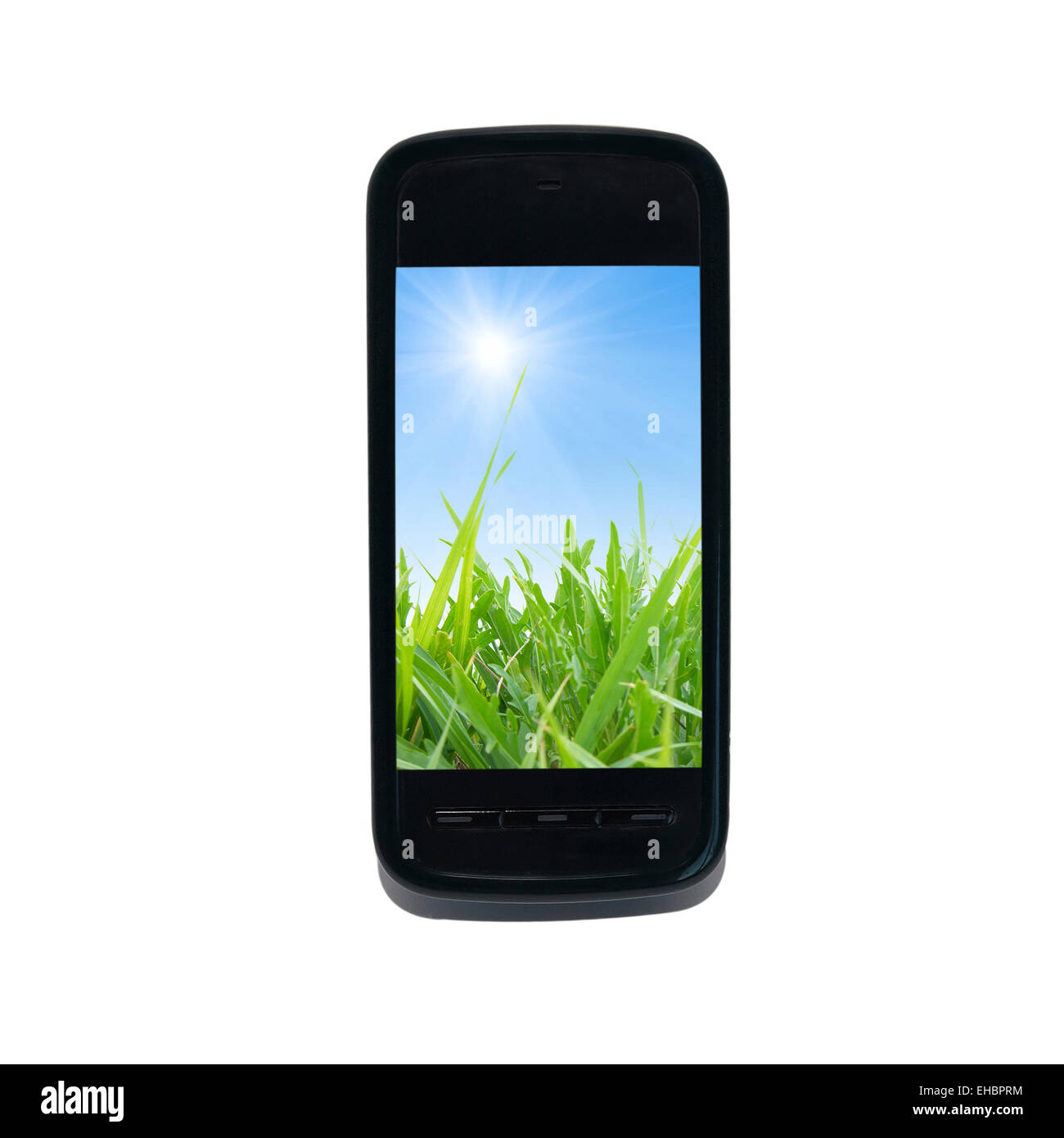 Mobile smart phone isolated on white background Stock Photo - Alamy