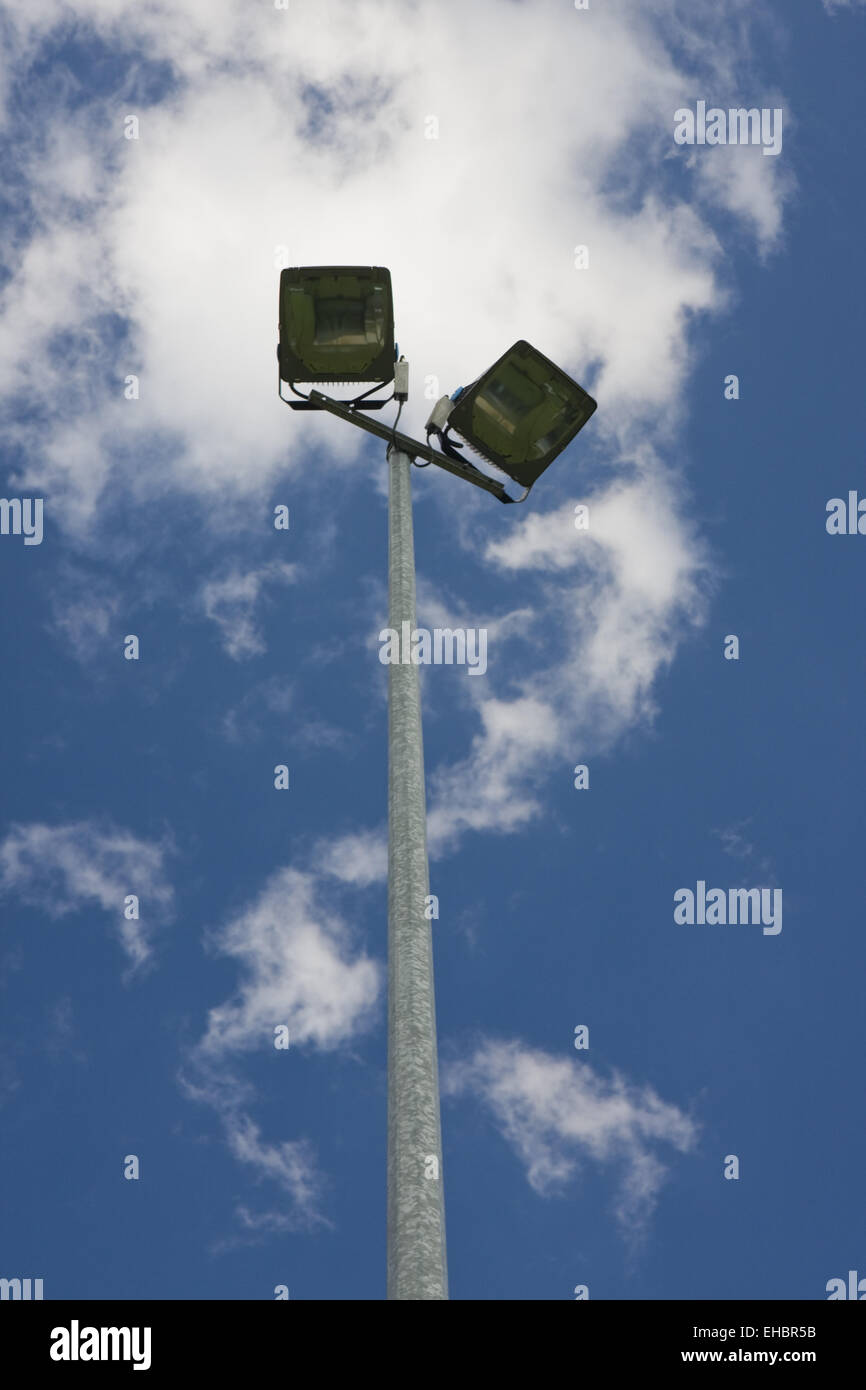 lamp post in a football stadion Stock Photo - Alamy