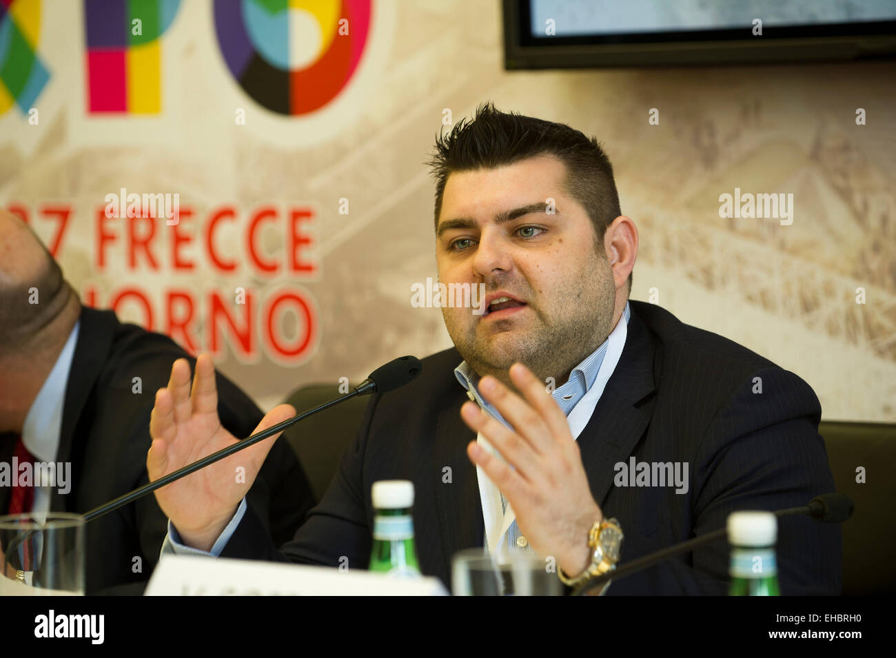 taly. Milan, Trenitalia presents its new livery train FrecciaRossa Rho ...