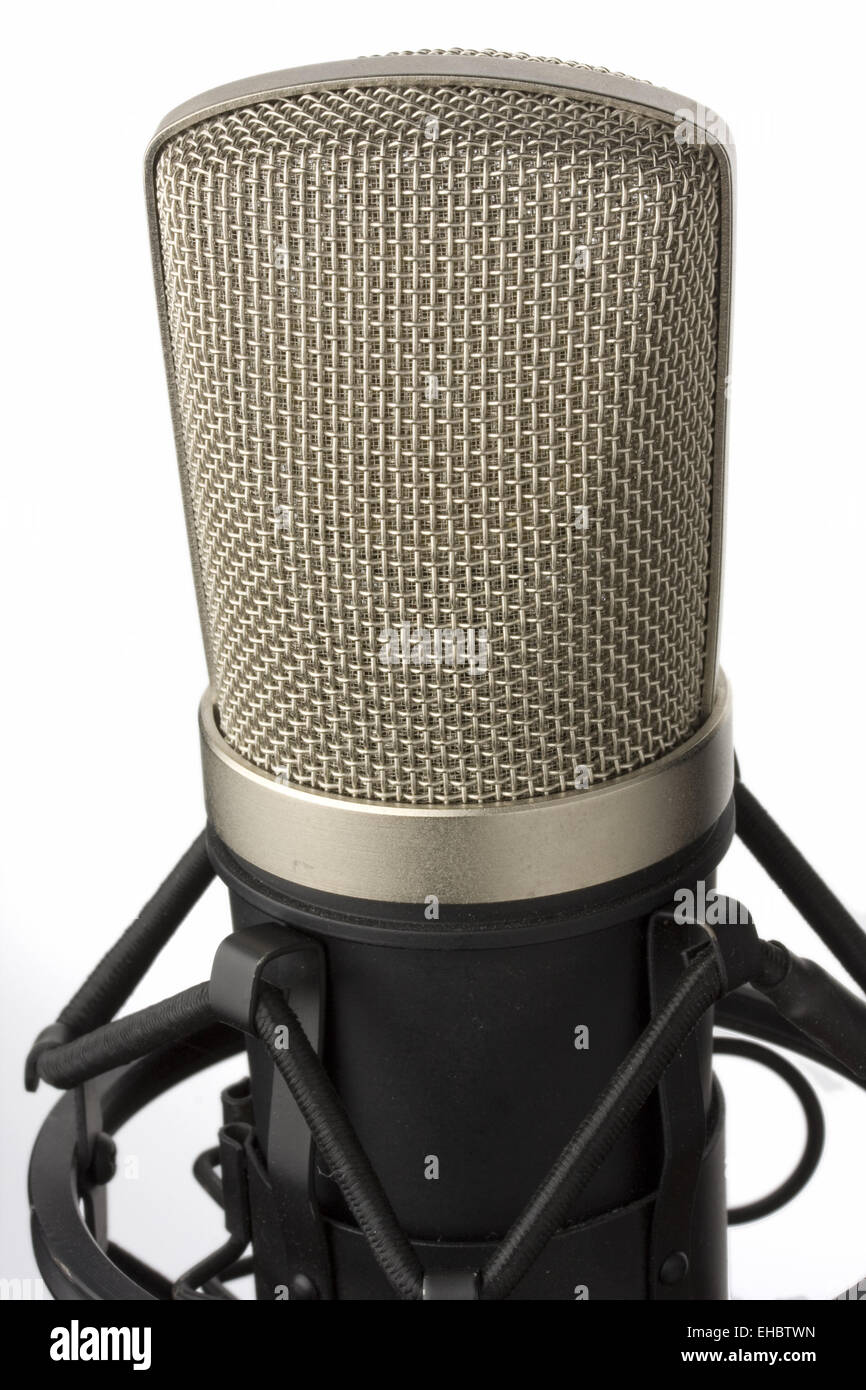 studio microphone on a stand Stock Photo - Alamy