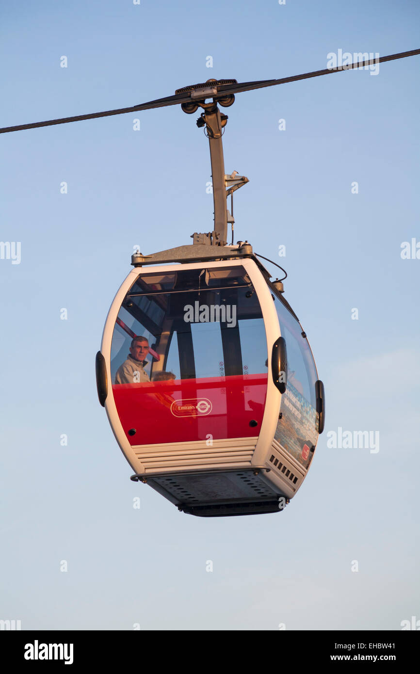 Enjoying a ride on the Emirates Air Line Cable Car ride between ...