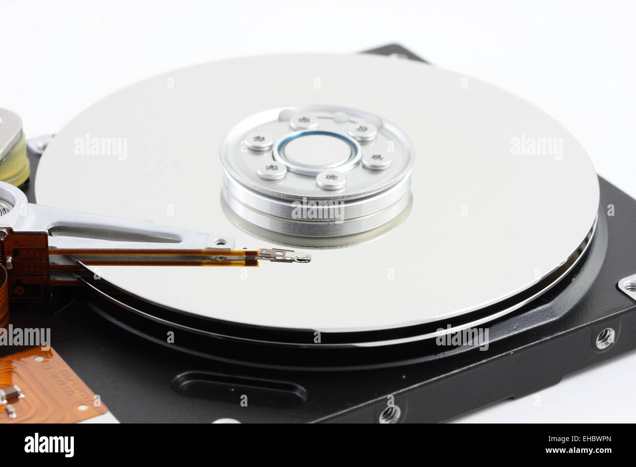 a detail of a computer hard disk Stock Photo - Alamy