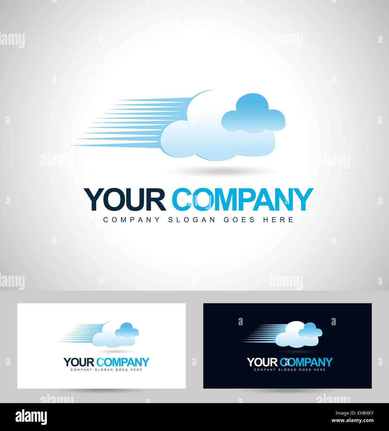 Cloud Concept Logo. Creative cloud technology vector design Stock Photo - Alamy