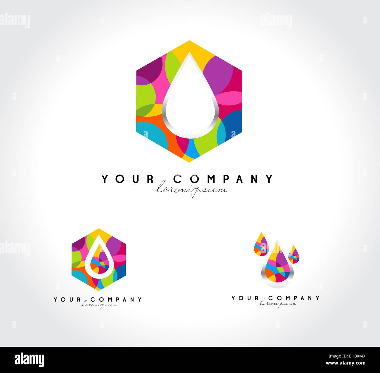 Corporate Colorful logo design. Water drop abstract logo. Colorful ...