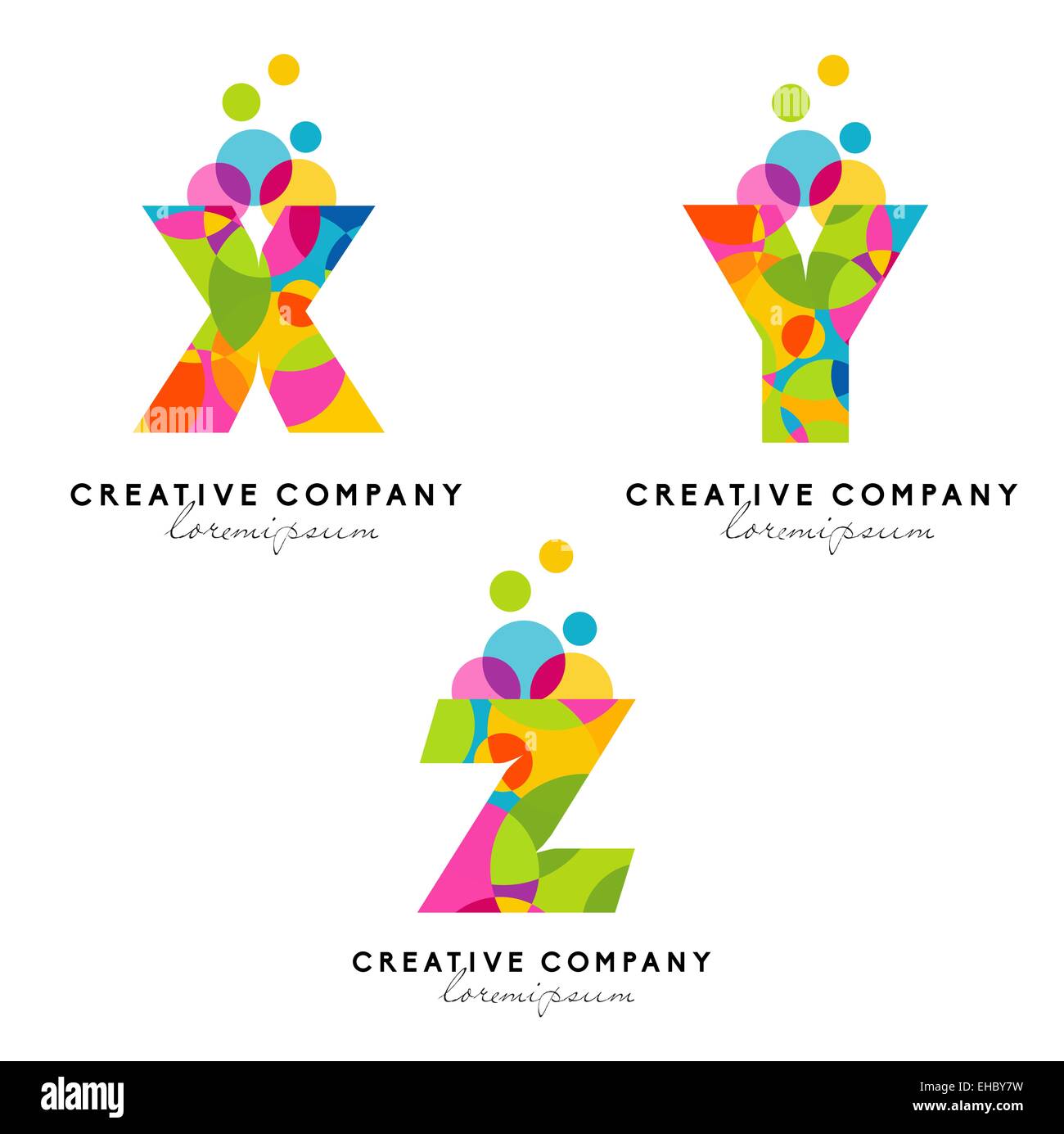 Creative Alphabet Letters Logo. Vector Letters. Colorful alphabet ...