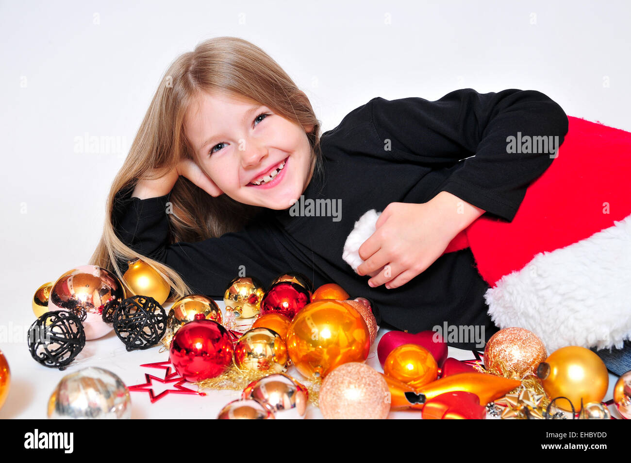 Girls Christmas Child Stock Photo - Alamy