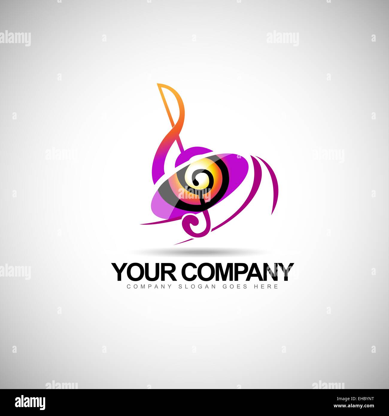 Music vector. Musical key note template for a musical company Stock ...