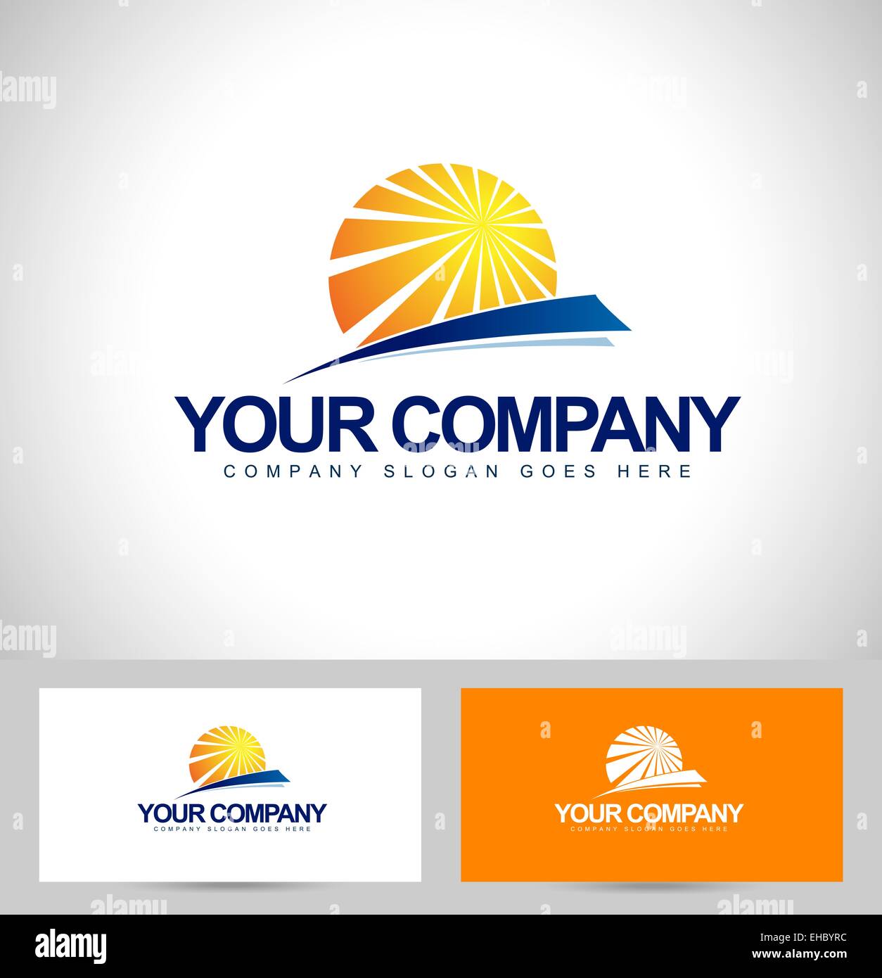 Sun Vector Design. Creative with abstract sun and business card ...