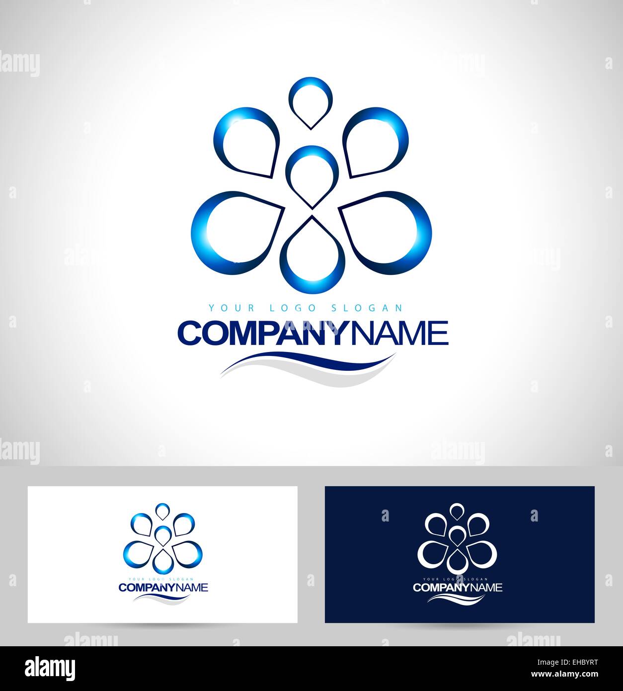 Water Logo Design. Creative water splash logo with blue green colors ...