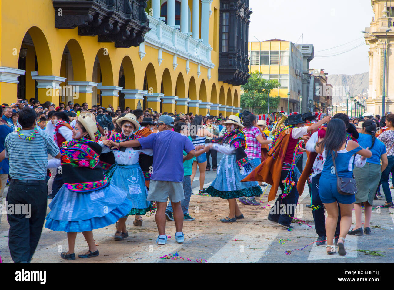 Carnival, Mardi Gras, Ciudad de los Reyes, Historic center of the city ...