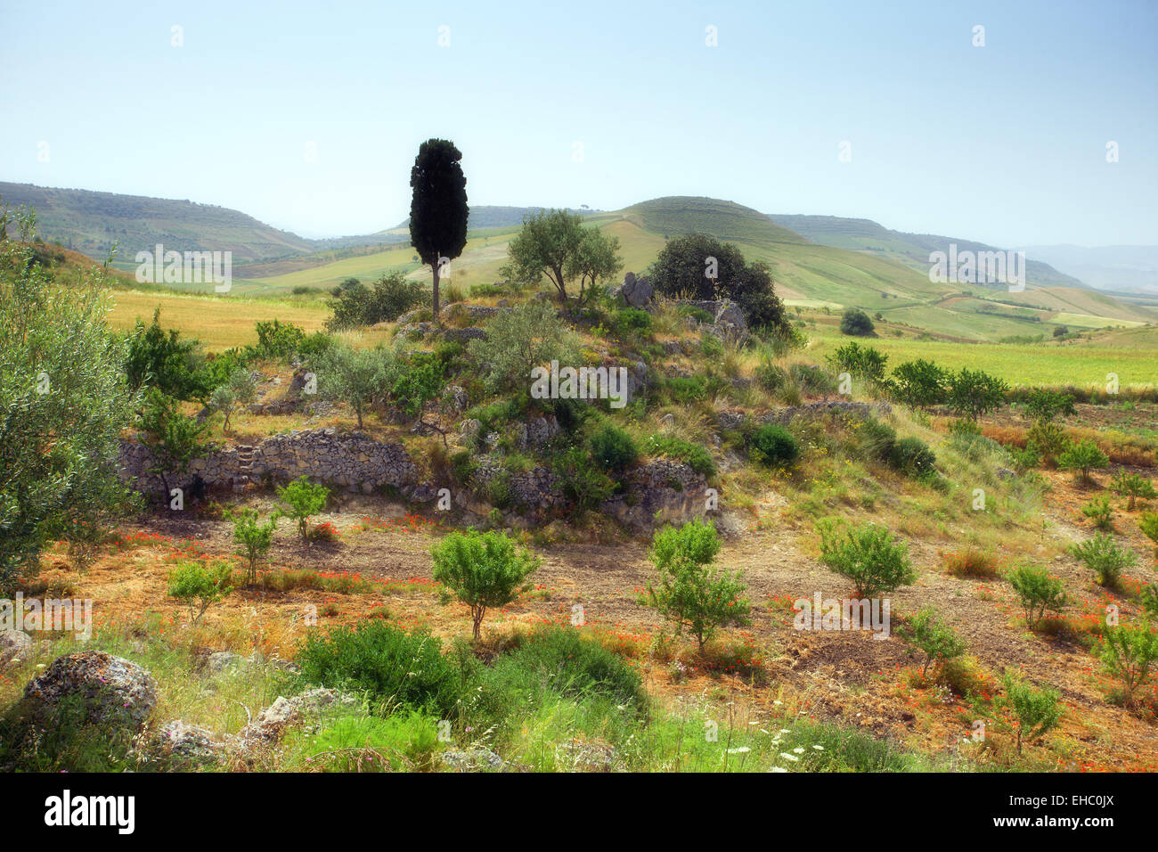 Cerumbelle prehistoric pyramid and altar in Sicily Stock Photo - Alamy