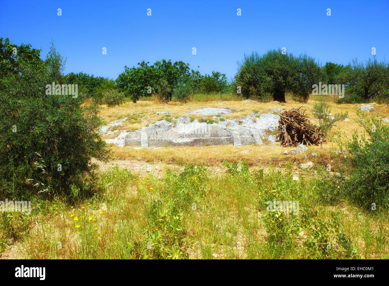 Co. Balati, prehistoric altar. Sicily Stock Photo - Alamy