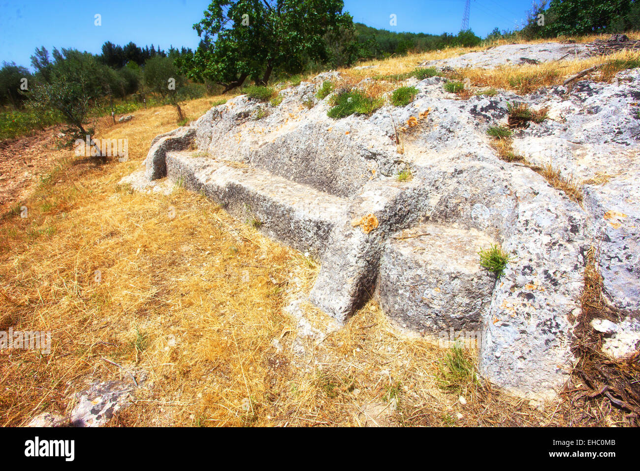 Co. Balati, prehistoric altar. Sicily Stock Photo - Alamy