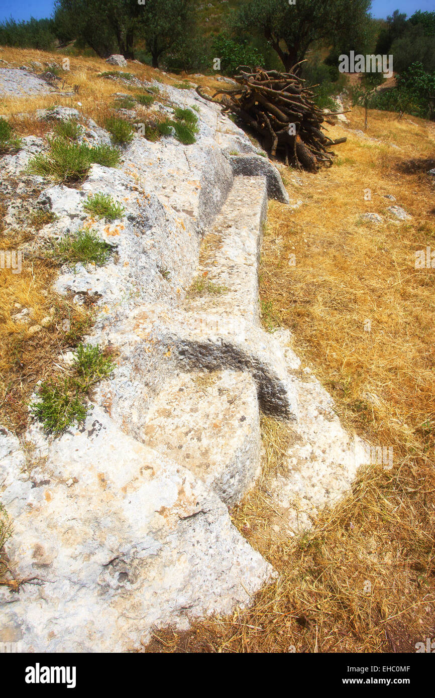 Co. Balati, prehistoric altar. Sicily Stock Photo - Alamy
