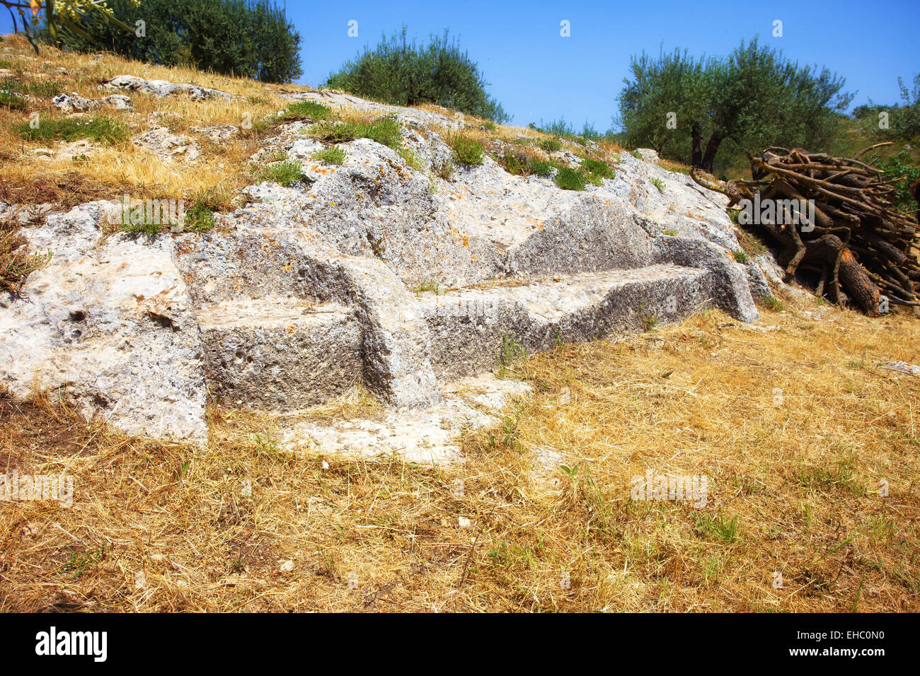 Co. Balati, prehistoric altar. Sicily Stock Photo - Alamy
