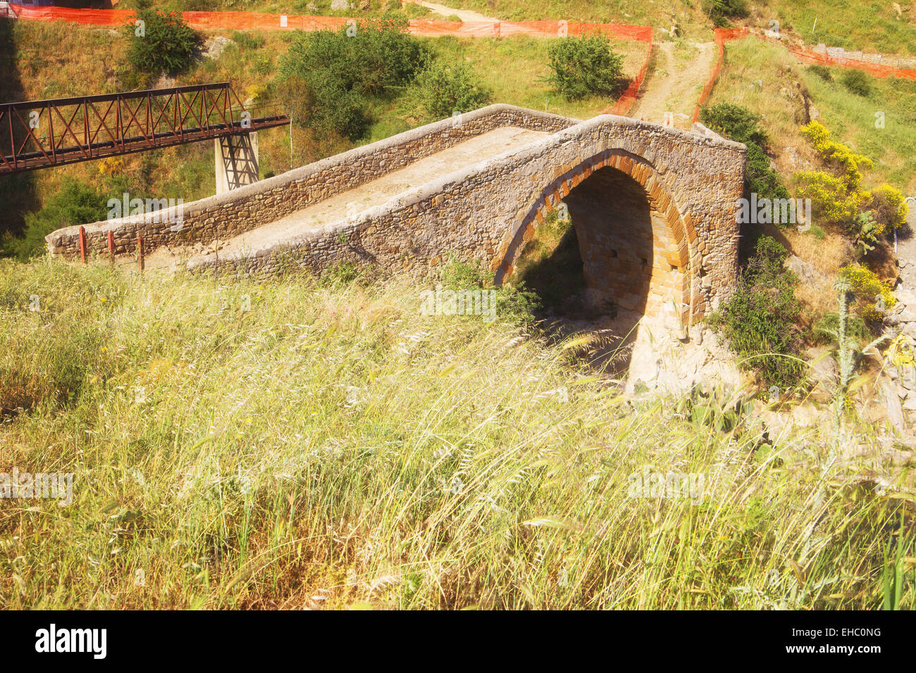 Cerami medieval bridge. Sicily Stock Photo - Alamy