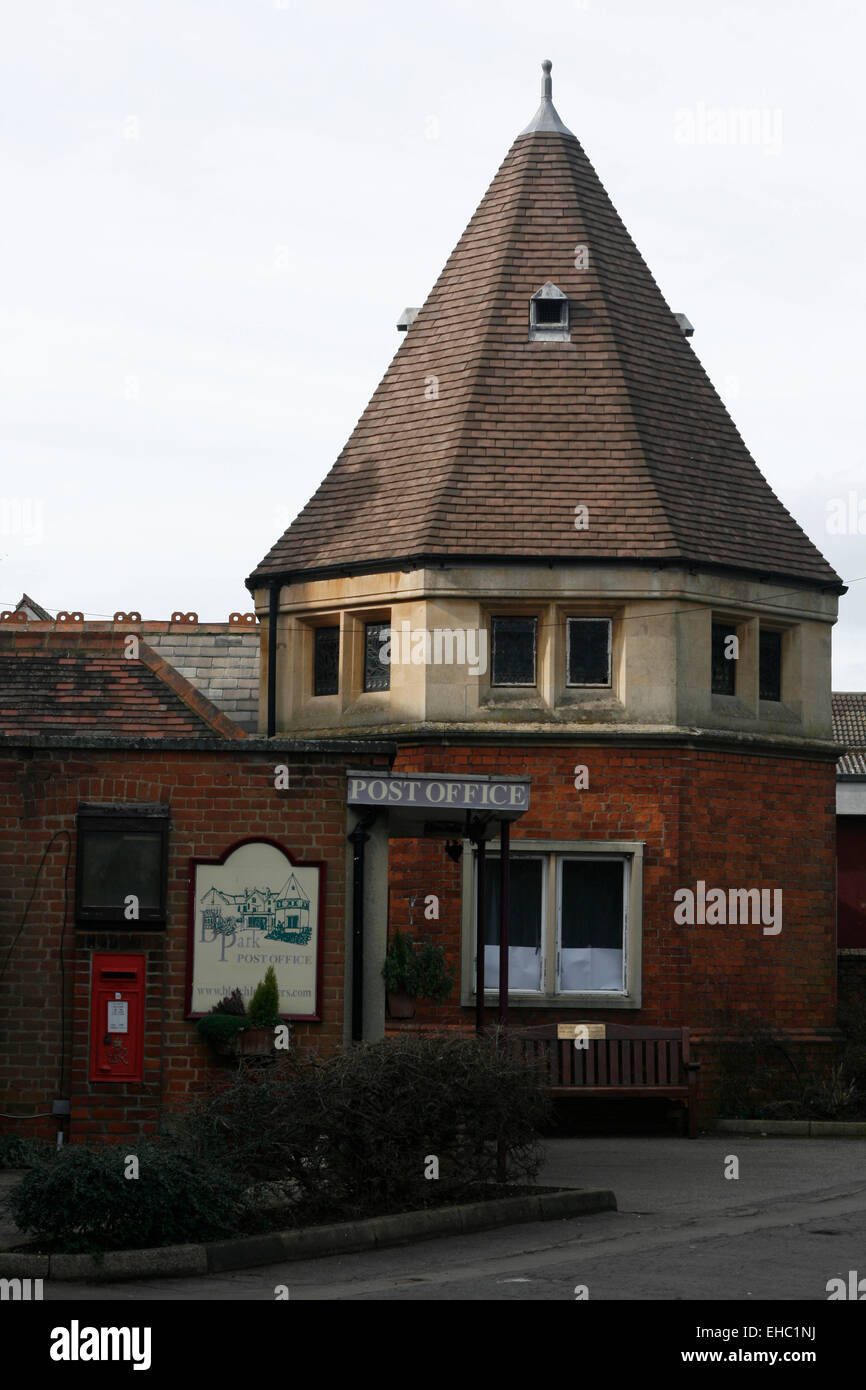 Bletchley Park post office and mansion tower Stock Photo - Alamy