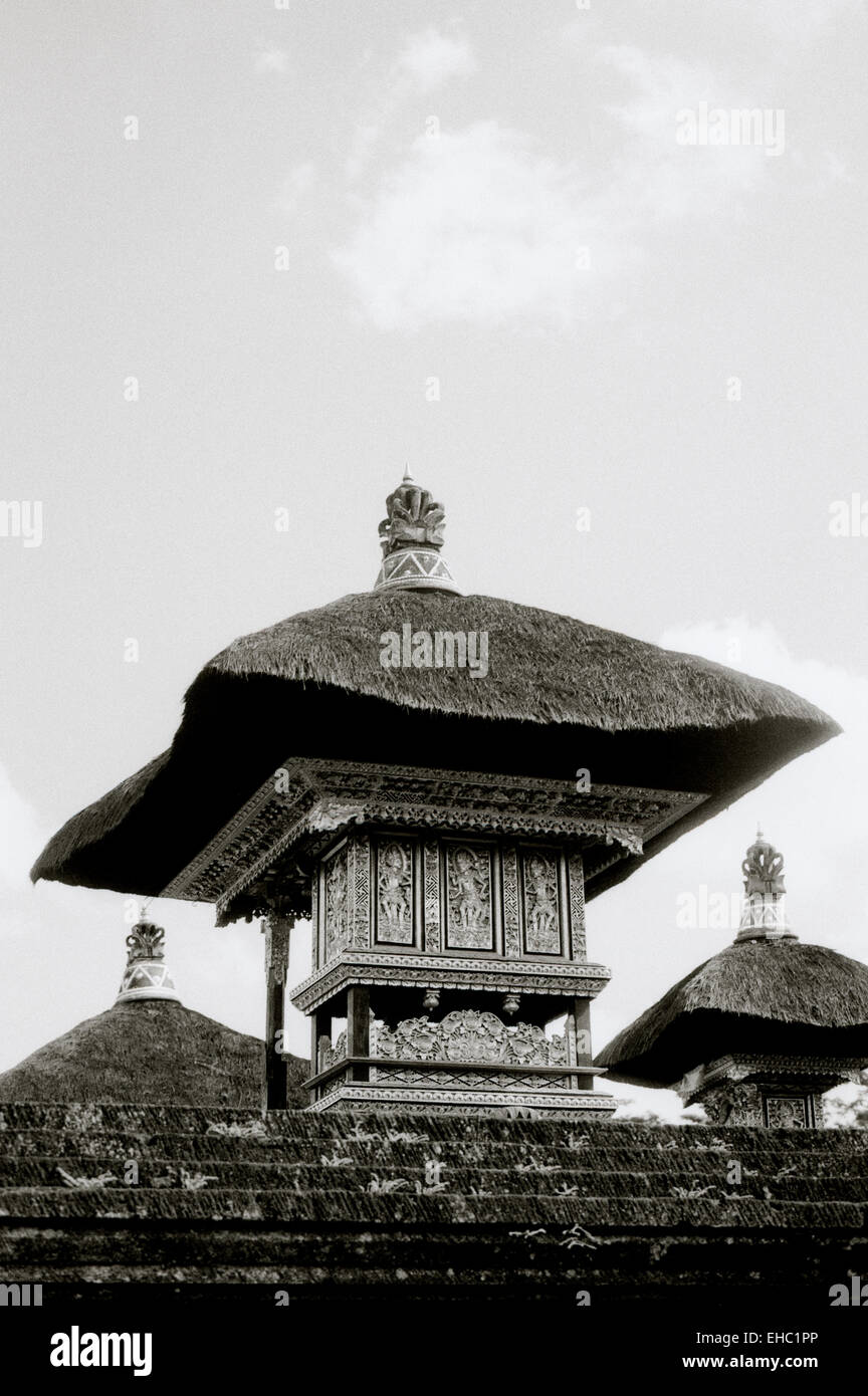 Balinese temple in Ubud in Bali in Indonesia in Southeast Asia ...