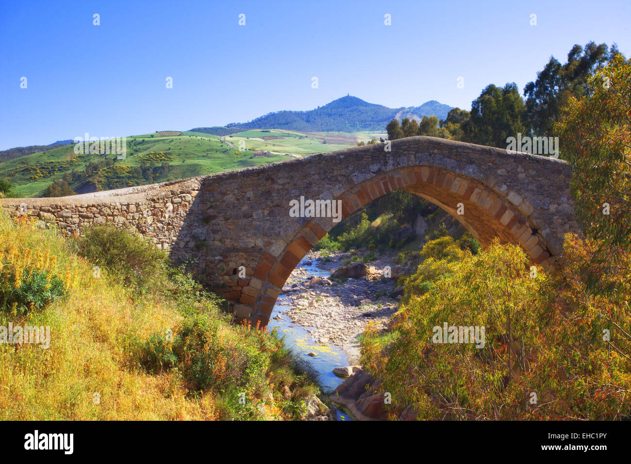 Cerami medieval bridge. Sicily Stock Photo - Alamy