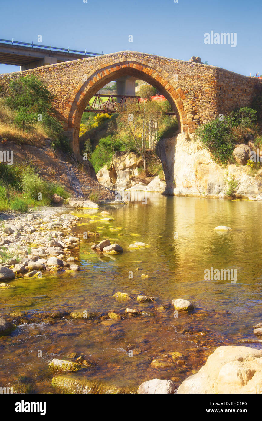 Cerami medieval bridge. Sicily Stock Photo - Alamy