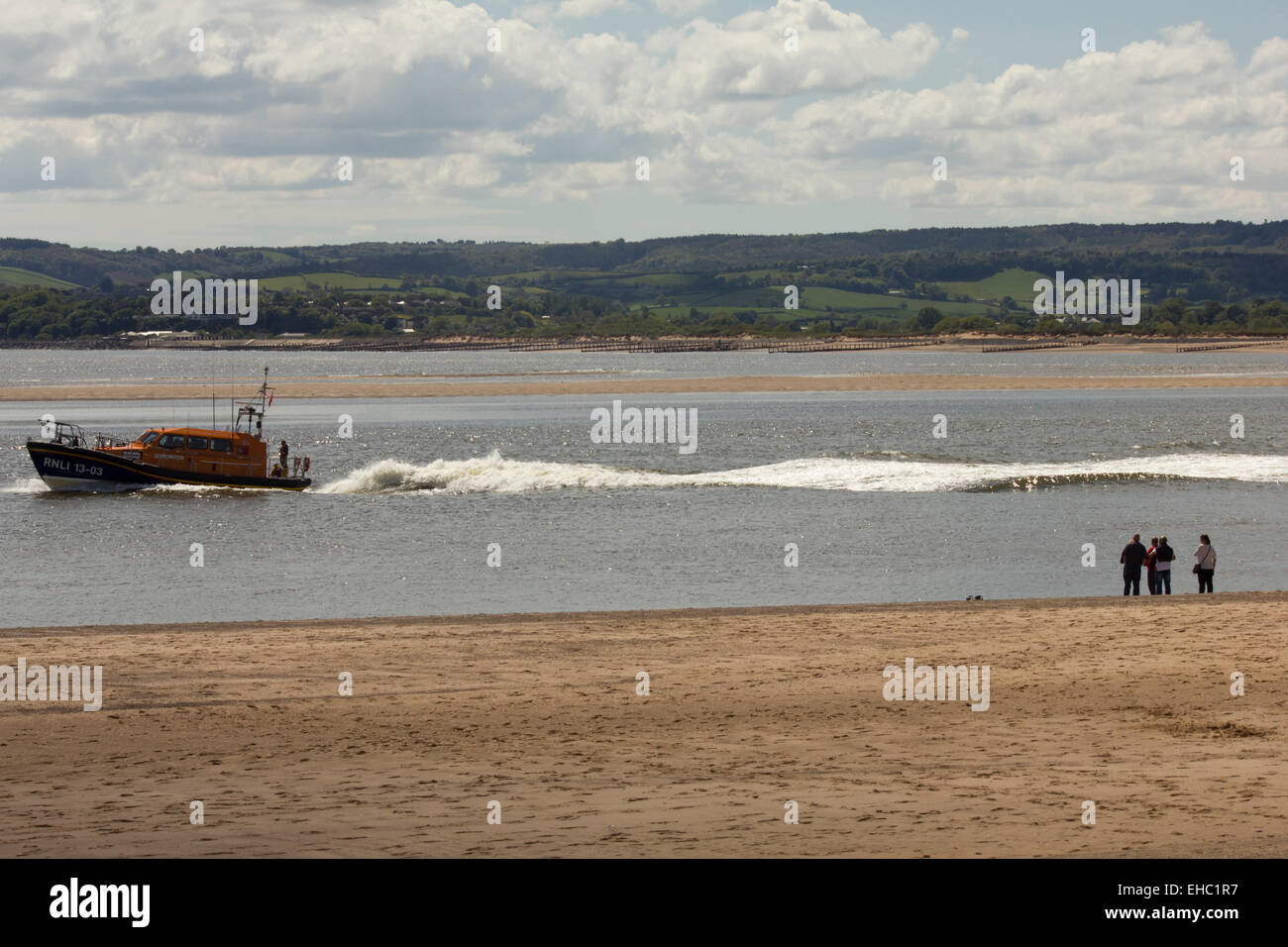RNLI offshore lifeboat at Exmouth, Devon, UK. Shannon Class All Weather ...