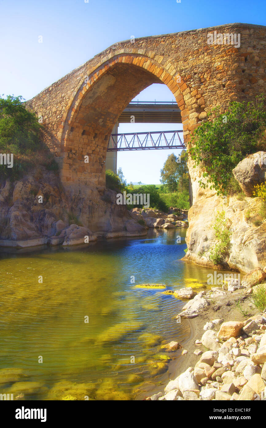Cerami medieval bridge. Sicily Stock Photo - Alamy