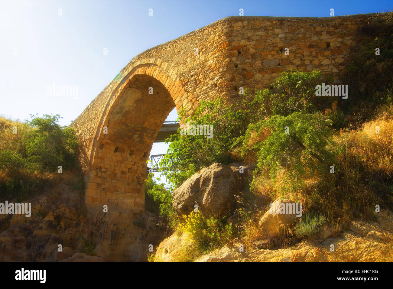 Cerami medieval bridge. Sicily Stock Photo - Alamy
