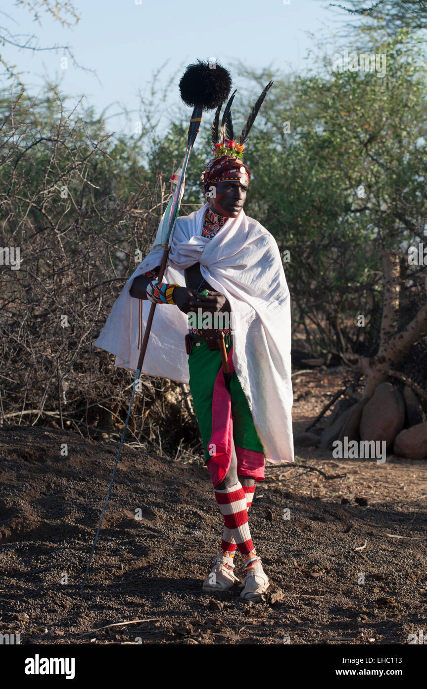 Maasai warrior and spear hi-res stock photography and images - Alamy