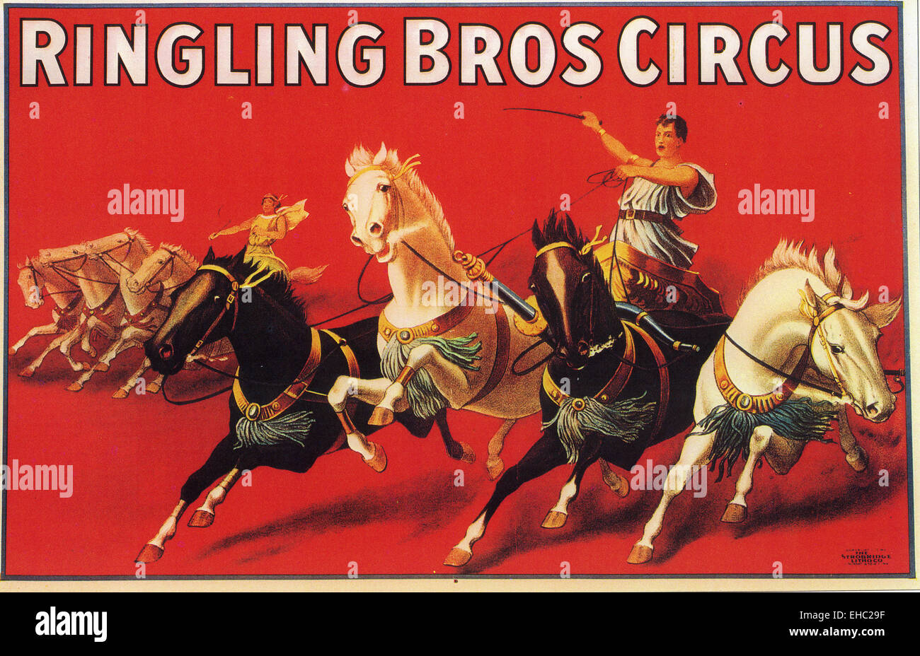 RINGLING BROS CIRCUS poster about 1900 Stock Photo - Alamy