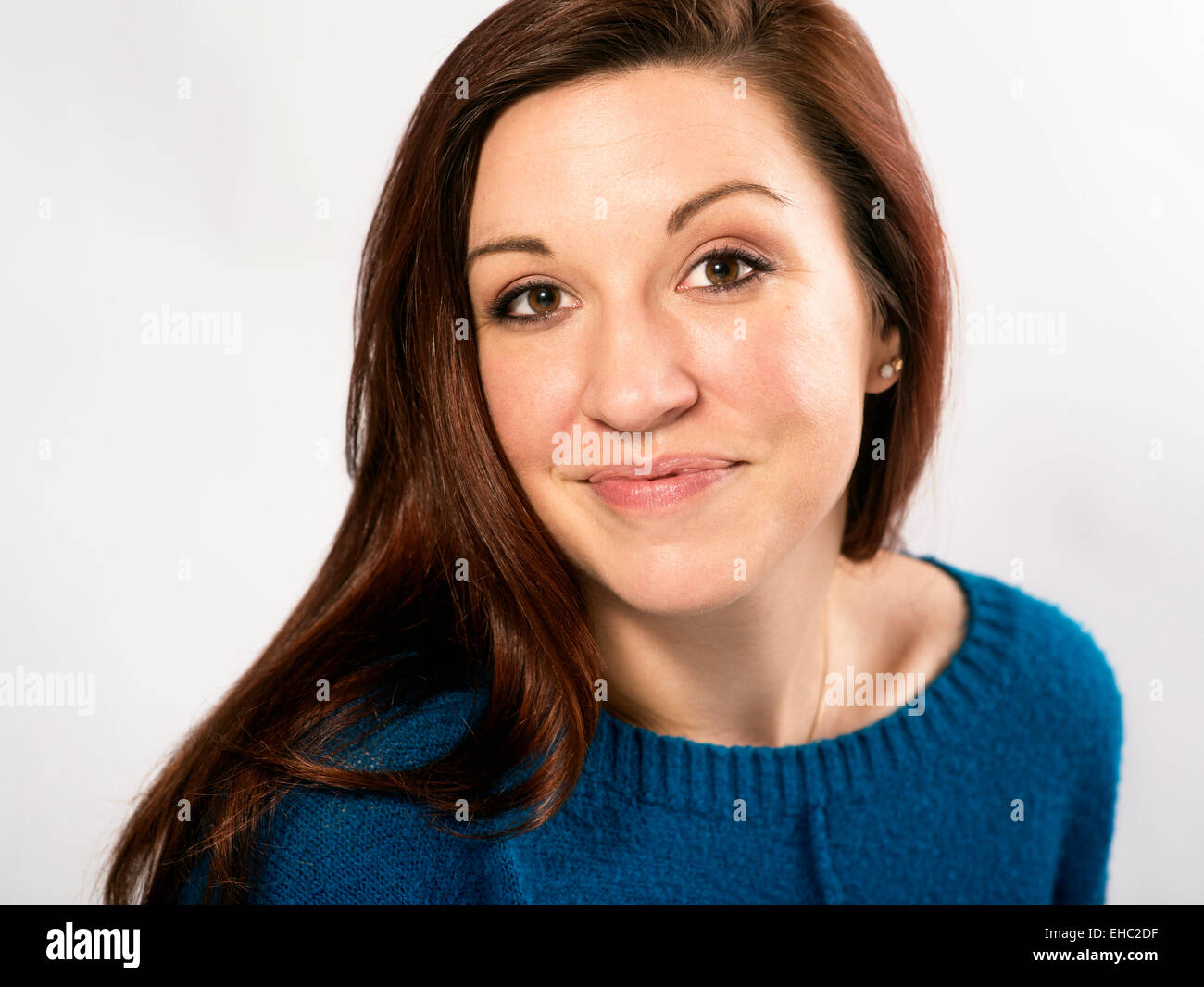 A portrait of a woman smiling at the camera Stock Photo - Alamy