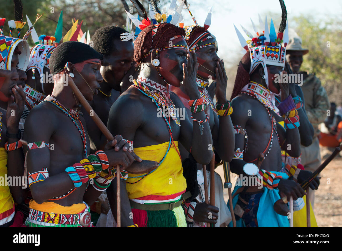 Samburu warriors wedding ceremony hi-res stock photography and images ...