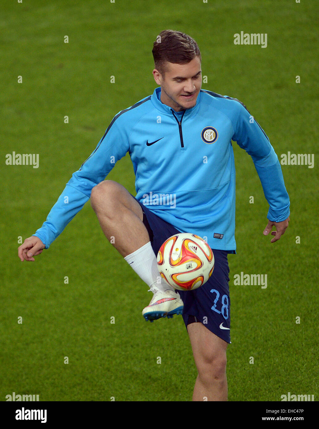 Wolfsburg, Germany. 11th Mar, 2015. Inter Mailand's George Puscas is ...
