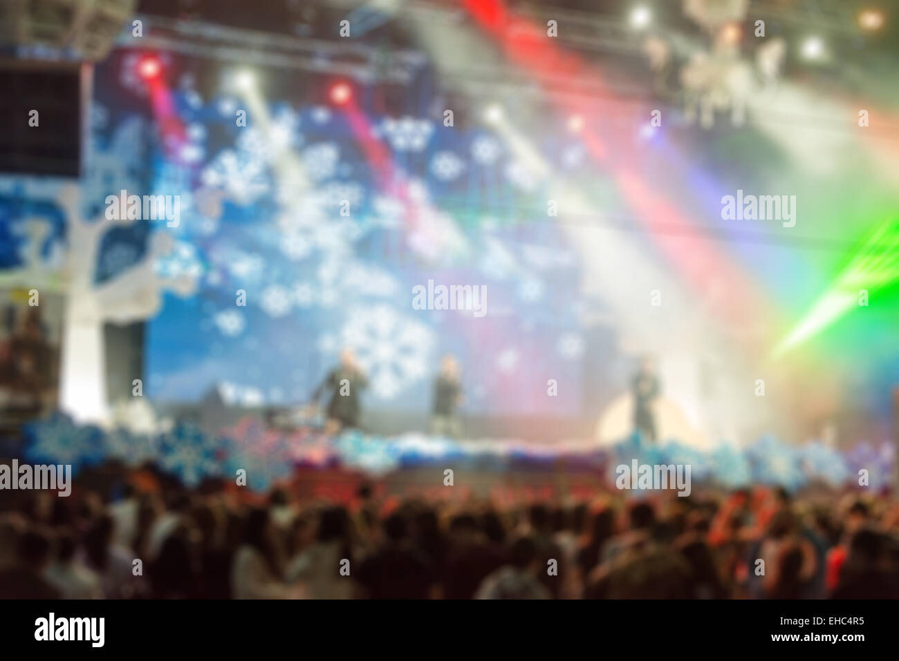 Blur background of people hanging out at the concert Stock Photo - Alamy