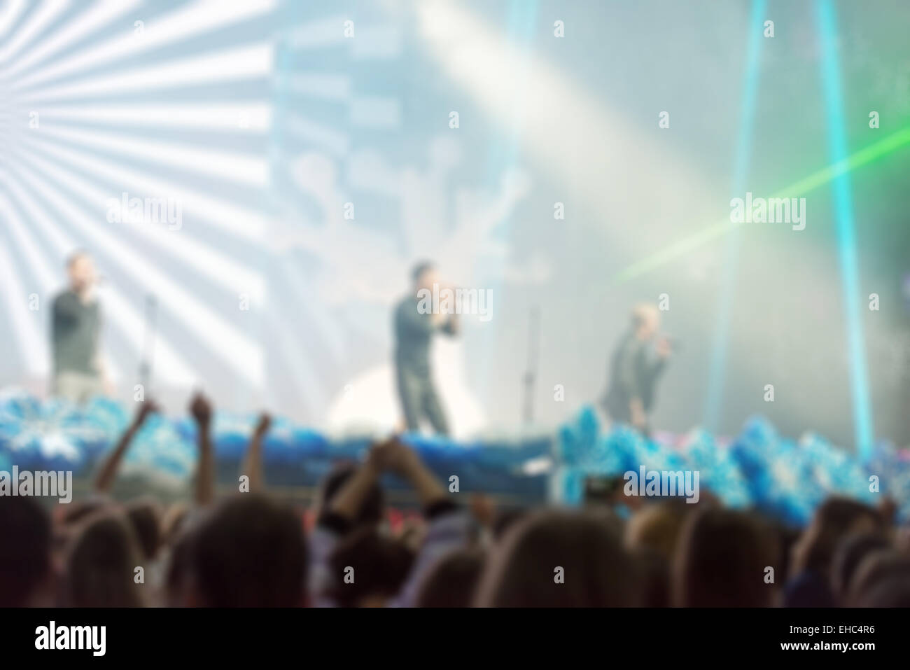 Blur background of people hanging out at the concert Stock Photo - Alamy