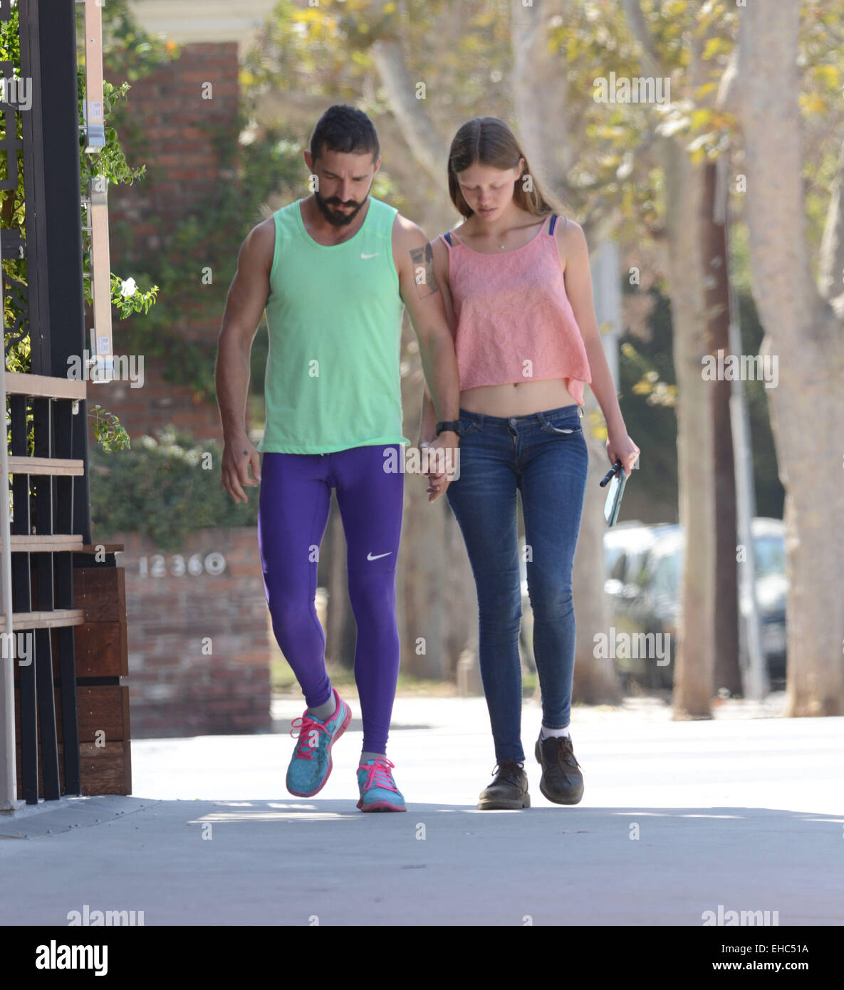 Shia LaBeouf and girlfriend Mia Goth head to lunch in sherbet-colored ...