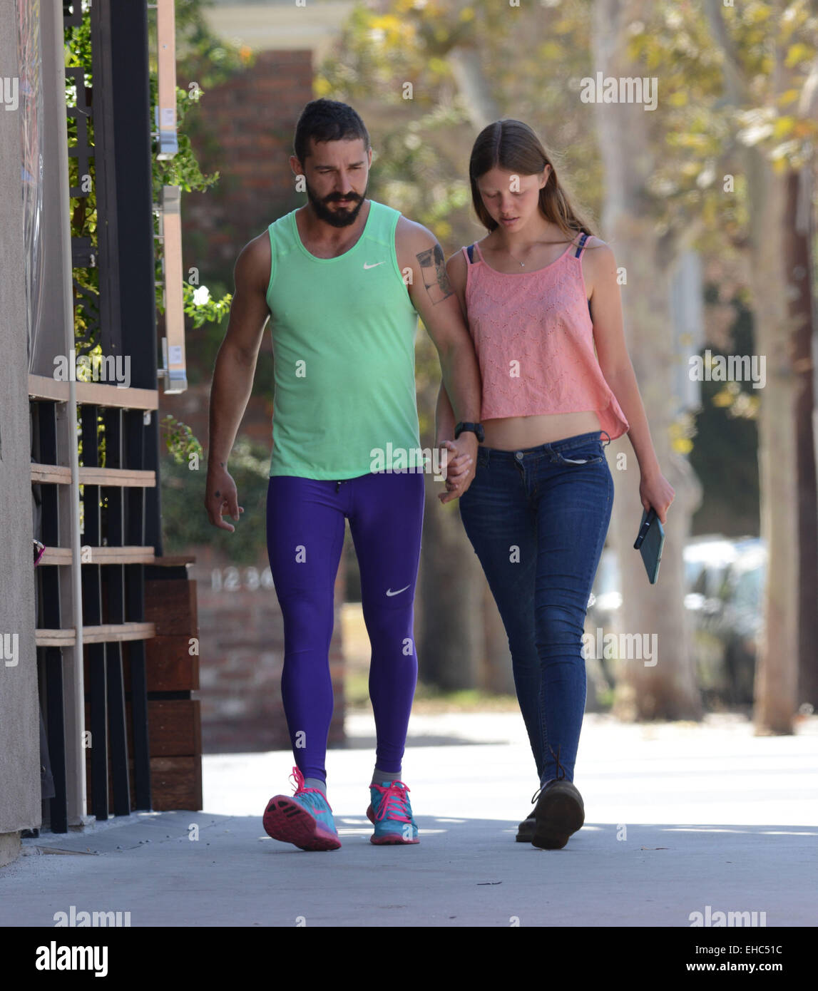 Shia LaBeouf and girlfriend Mia Goth head to lunch in sherbet-colored ...