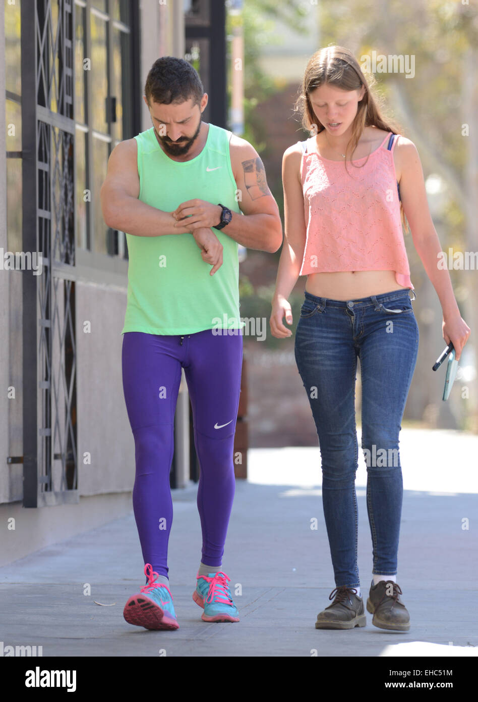 Shia LaBeouf and girlfriend Mia Goth head to lunch in sherbet-colored ...