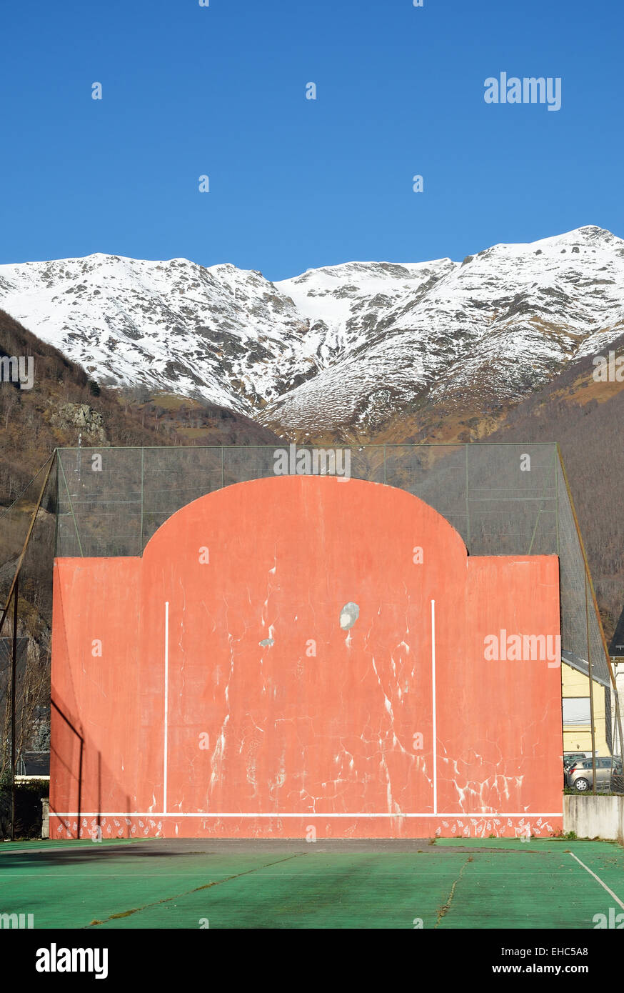 Open-air fronton for Basque pelota Stock Photo - Alamy