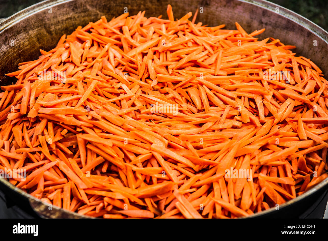 Preparation of mutton pilaf - Uzbek national meal of mutton, rice ...