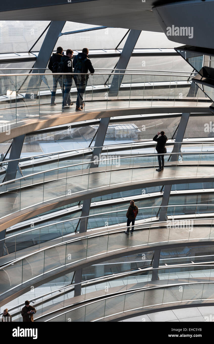 inside glass dome of bundestag, reichstag in Berlin Stock Photo - Alamy