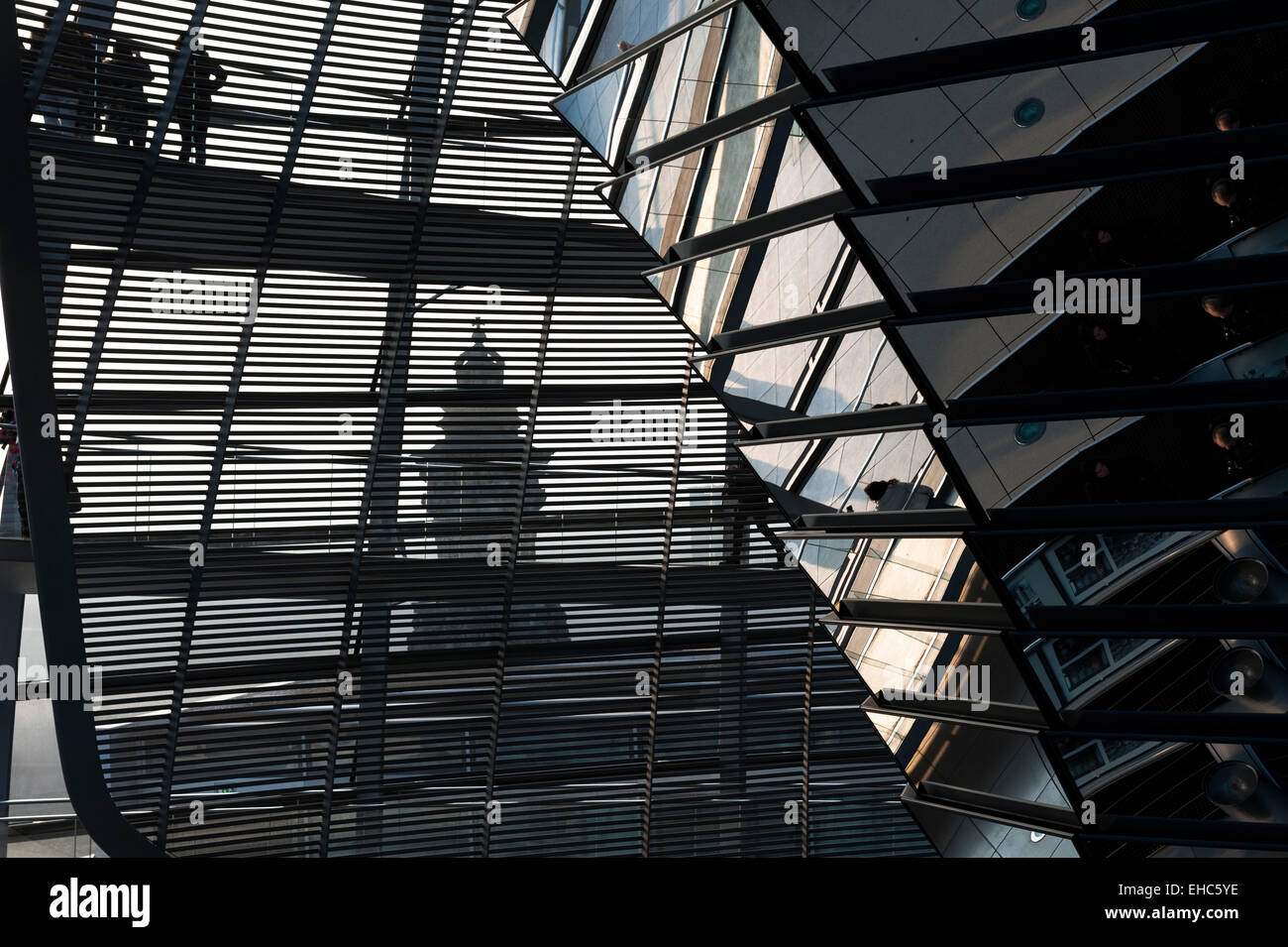 inside the glass dome of the bundestag in Berlin Stock Photo - Alamy
