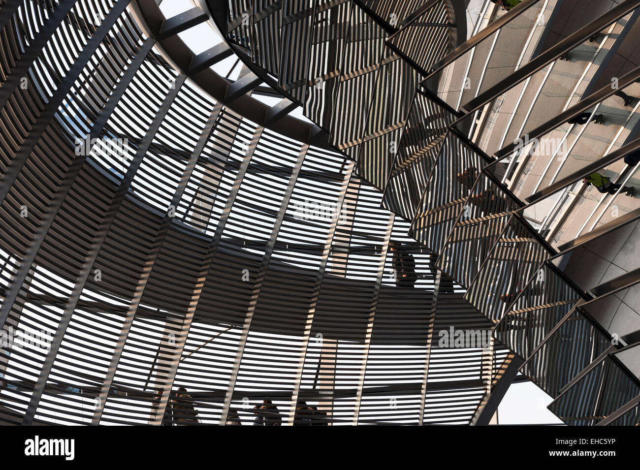 inside the glass dome of the bundestag in Berlin Stock Photo - Alamy