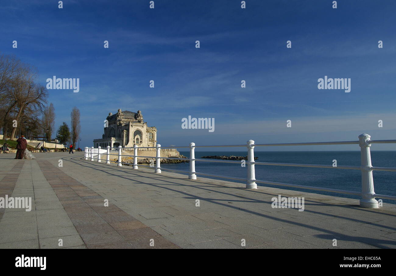 Seafront at the Black Sea in Constanta City ,Romania , with Casino ...