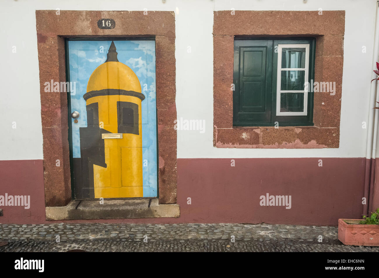 Island of Madeira, street scenes in the old part of Funchal Stock Photo ...